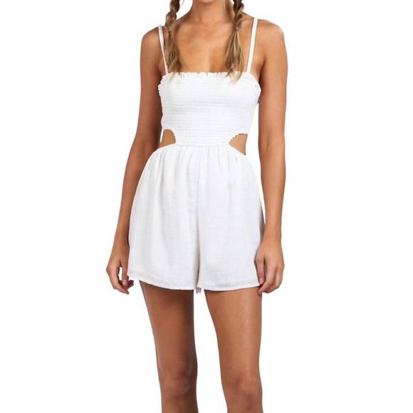 Sky To Moon | Pants & Jumpsuits | New Sky To Moon Smocked Waist Cutout ...